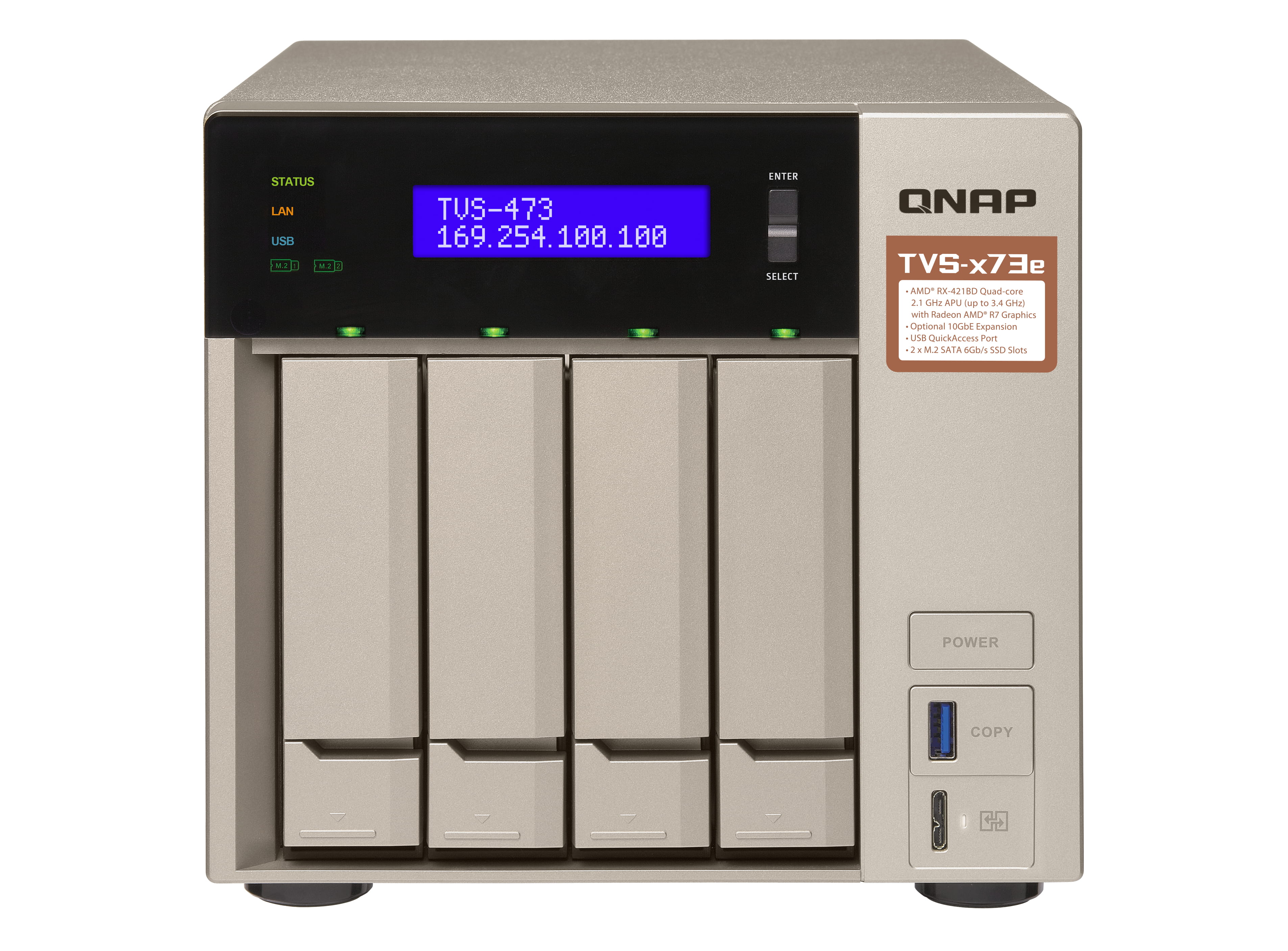 QNAP TVS-473E-4G | Storage Systeme | Storage | IT-Planet Onlineshop